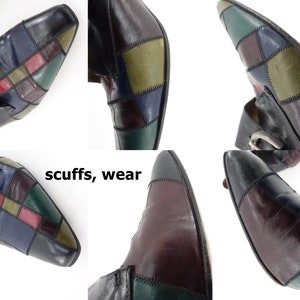 Vintage 90s Does 60s Mod Pilgrim Heels Calderone Italian Leather ...