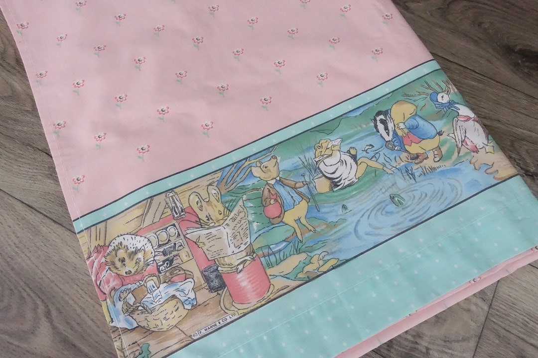 Vintage Peter Rabbit Bed Sheet Beatrix Potter F Warne Cannon Twin Flat ...