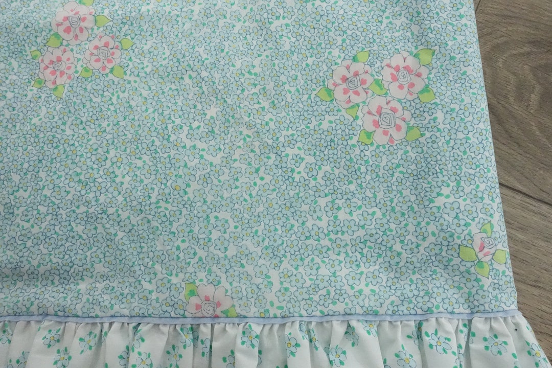 Vintage 80s Barbara Brody for Martex Floral Bed Sheet Full / Double ...