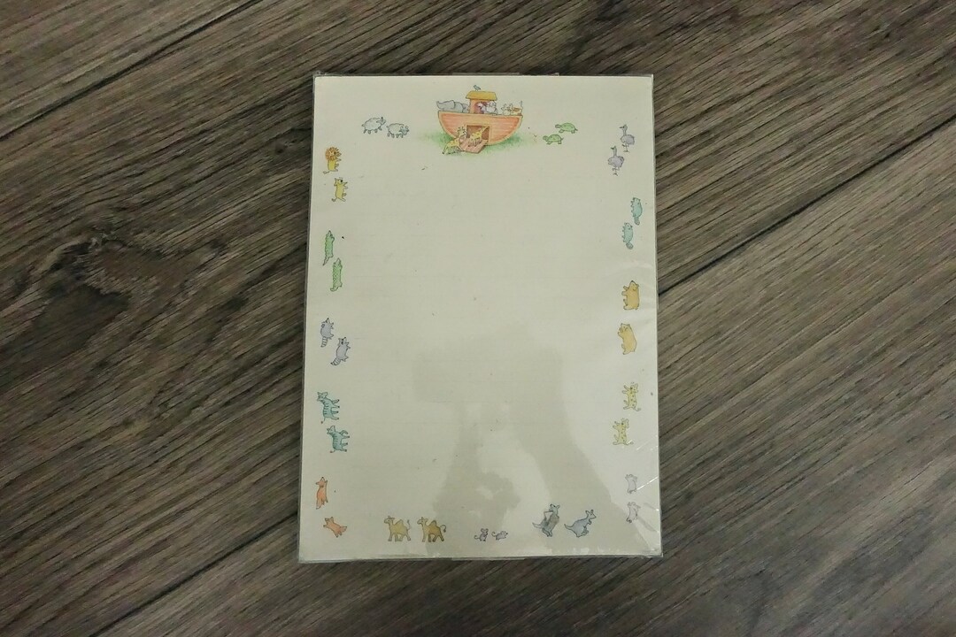 Vintage Hallmark Noah's Ark Writing Pad and Envelopes Vintage Notepad ...