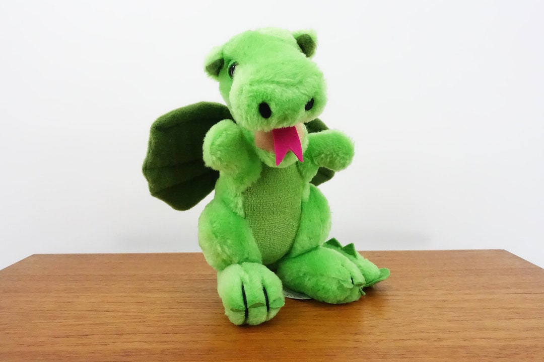 1983 Dakin Duncan Dragon Stuffed Animal Plush Toy Green Vintage 80s - Etsy