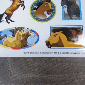 Spirit Stallion of Cimarron Horse Stickers Dreamworks Vintage Sandylion ...