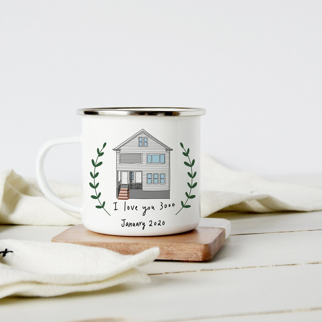 Custom House Portrait Mug/personalized New Home Owner Gift/custom ...