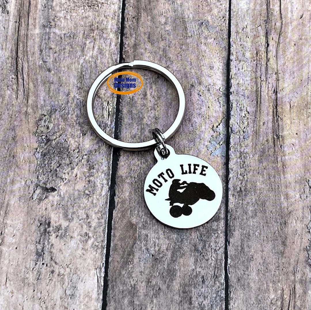 Motocross Keychain, Quad Racing, Gift for Him, Motocross Gift, Men's ...
