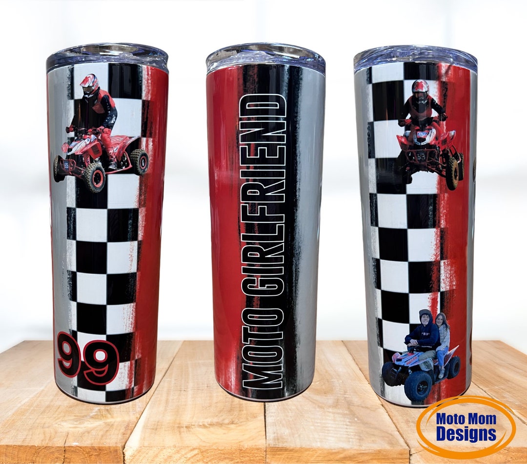 Custom Moto Girlfriend Tumbler, Racing Tumbler, Gift for Her, Picture ...