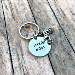 Personalized Motocross Keychain, Customizable Motocross, Dirt Bike Gift ...