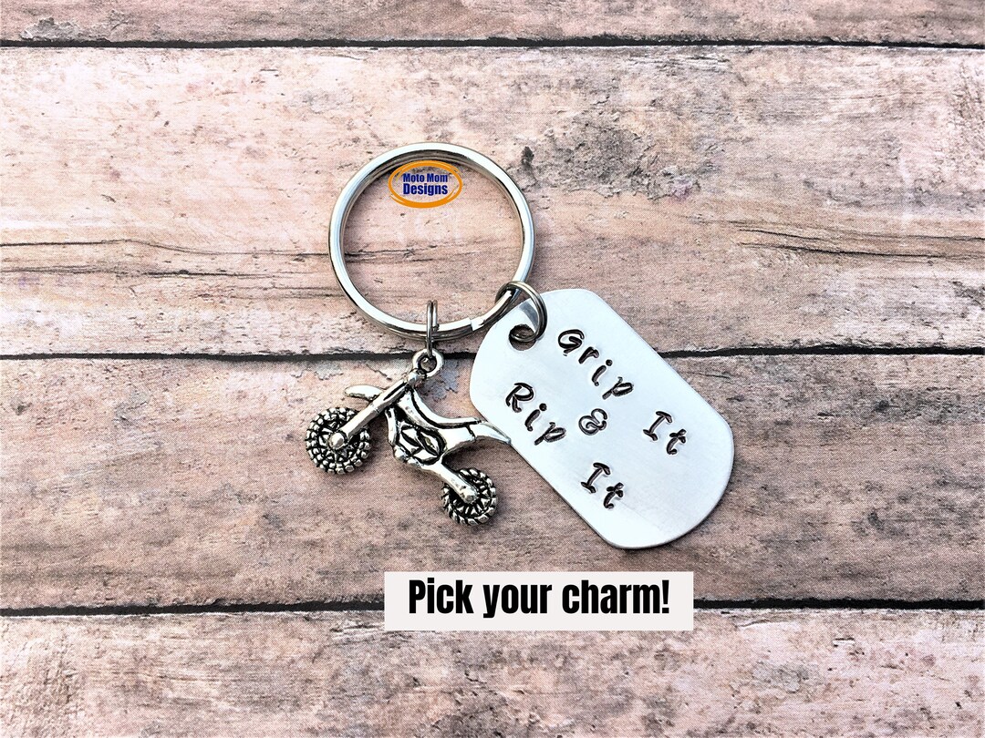 Dirt Bike Keychain - Motocross Gift - Gift for Him - Racing Gift ...