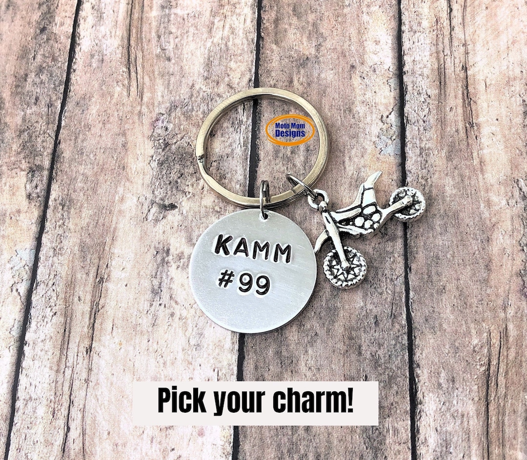 Personalized Motocross Keychain, Customizable Motocross, Dirt Bike Gift ...