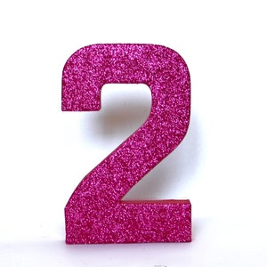 Pink Numbers-pink Glitter Number 2-numbers,birthday Photo Prop ...