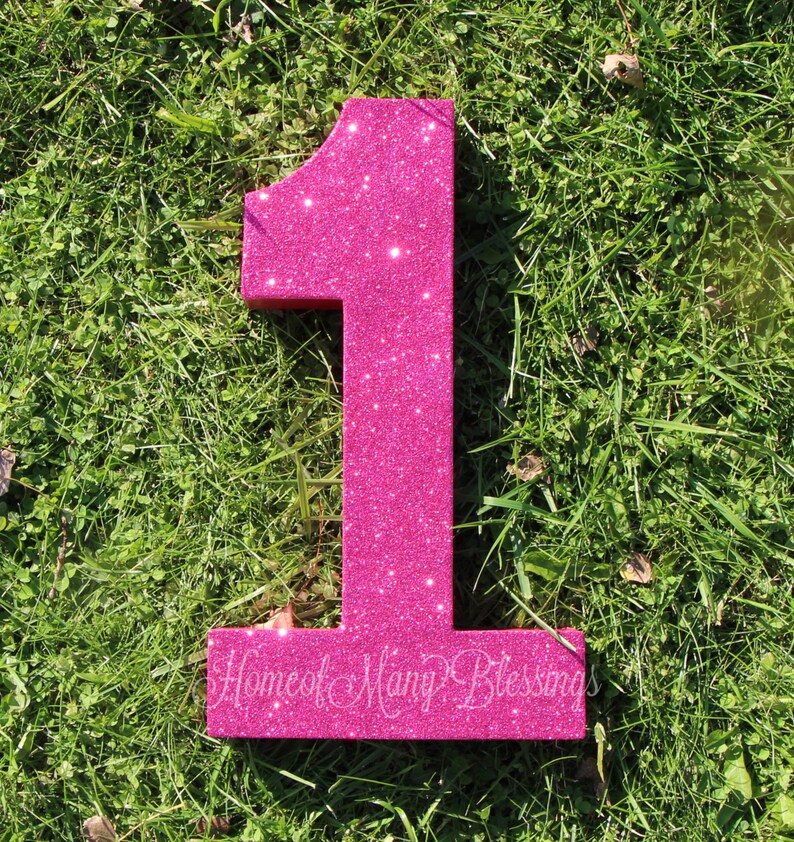 Pink Number Prop-number 1 Cake Smash-numbers 8 Inches-pink Birthday ...