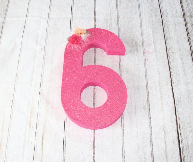 Glitter Number Birthday,pink Birthday Centerpiece,number Birthday Prop ...