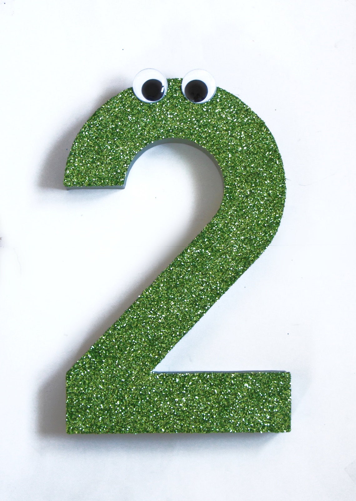 Number 2 Prop-green Glitter Number 2-numbers 16 Inches-birthday Photo ...