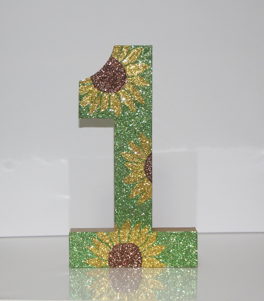 Sunflower Number 1,sunflower Glitter Number,sunflower 1st Birthday ...