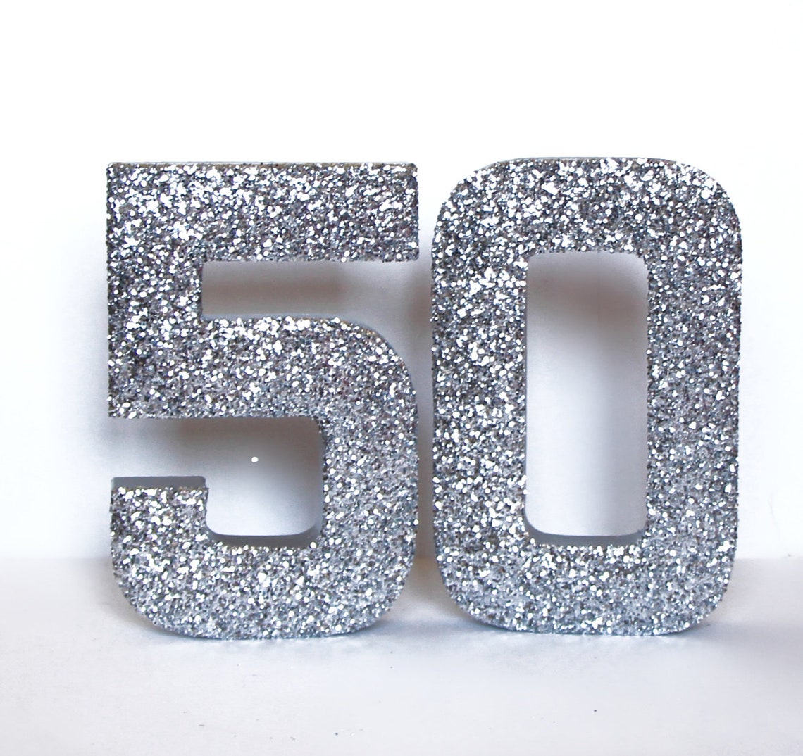 50th Birthday Prop8 Inch 50th Number Propsilver 50th Photo | Etsy