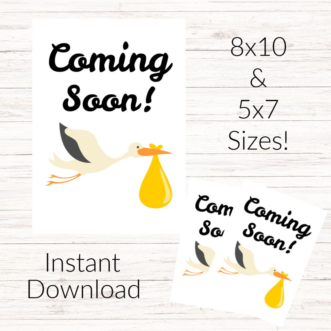 Coming Sign Printable,pregnancy Sign, Baby Reveal Sign, Pregnancy ...