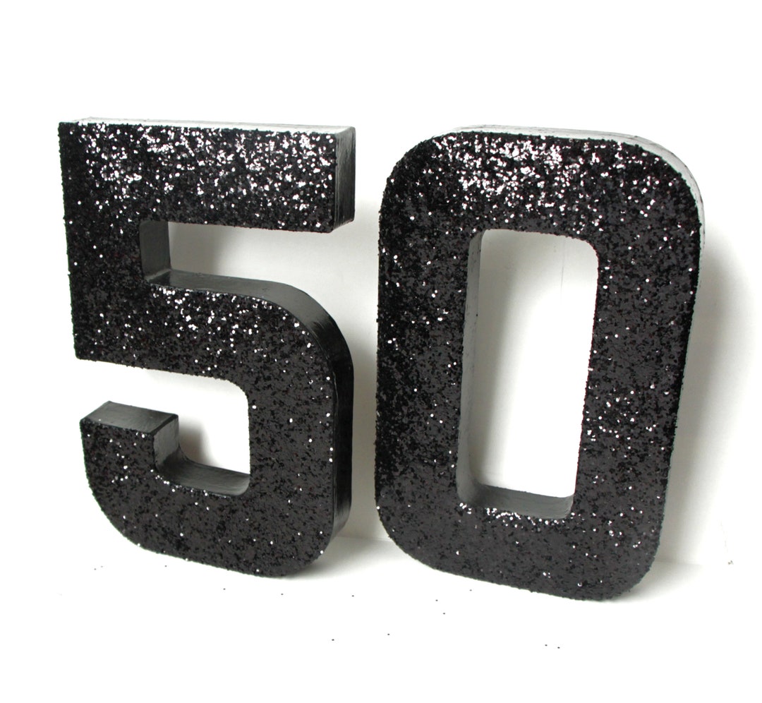 50th Birthday Prop,8 Inch 50th Number Prop,black 8 Inch Number,50th ...