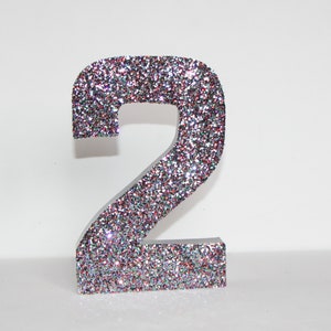 Confetti Numbers-glitter Number 2-numbers 16 Inches-confetti Birthday ...