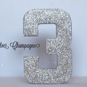 Silver Number 3-numbers 8 Inches-birthday Photo Prop Decoration-silver ...