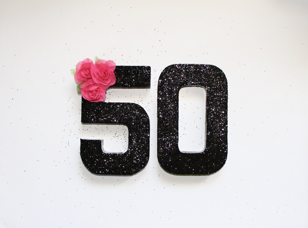50th Birthday,8 Inch 50th Number Prop,50th Photo Prop,50th Table ...