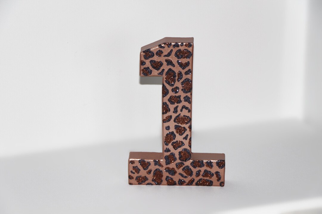 Leopard Numbers-leopard Birthday,leopard Glitter Number-leopard Prop ...
