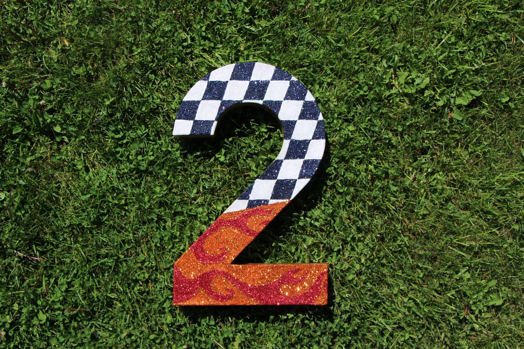 Racing Car Design Glitter Numbers/car Birthday/racing Design Birthday ...