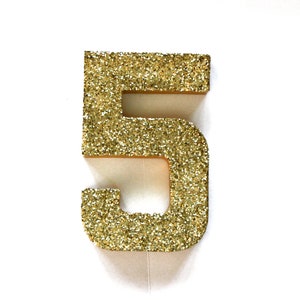 8 Inch Numbers Photo Prop-gold Glitter Number 8-numbers 8 Inches ...