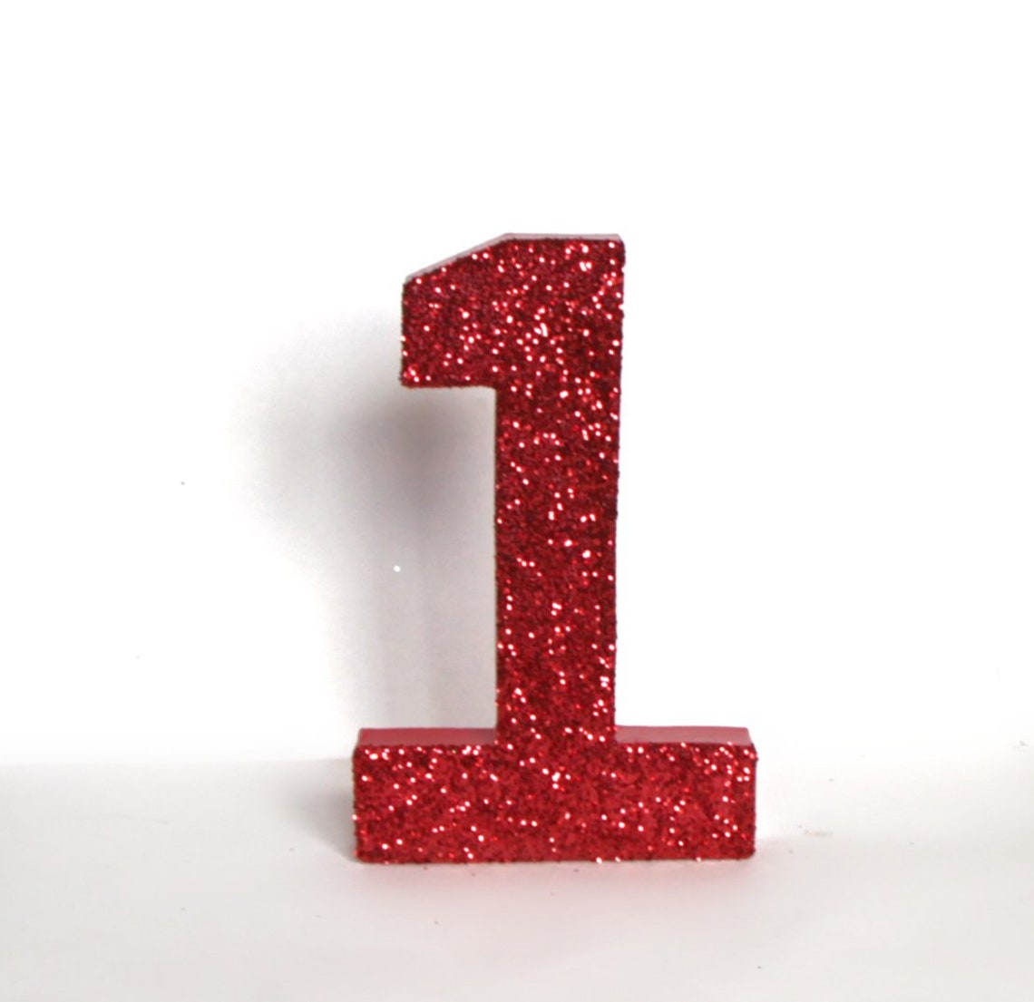 Red Number 1-red Glitter Number 1-numbers 8 Inches-birthday Photo Prop ...