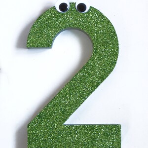 Number 2 Photo Prop-blue Glitter Number 2-numbers 16 Inches-birthday ...