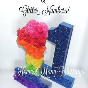 Rainbow Number,rainbow Letter Centerpiece,rainbow Photo Prop Letter ...
