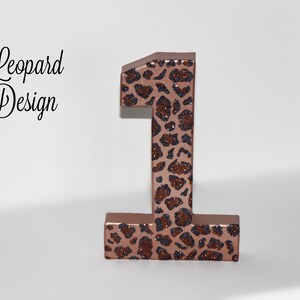 Leopard Numbers-leopard Birthday,leopard Glitter Number-leopard Prop ...