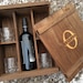 RUSH Monogram Whiskey and Wine Decanter Wooden Gift Box - Etsy