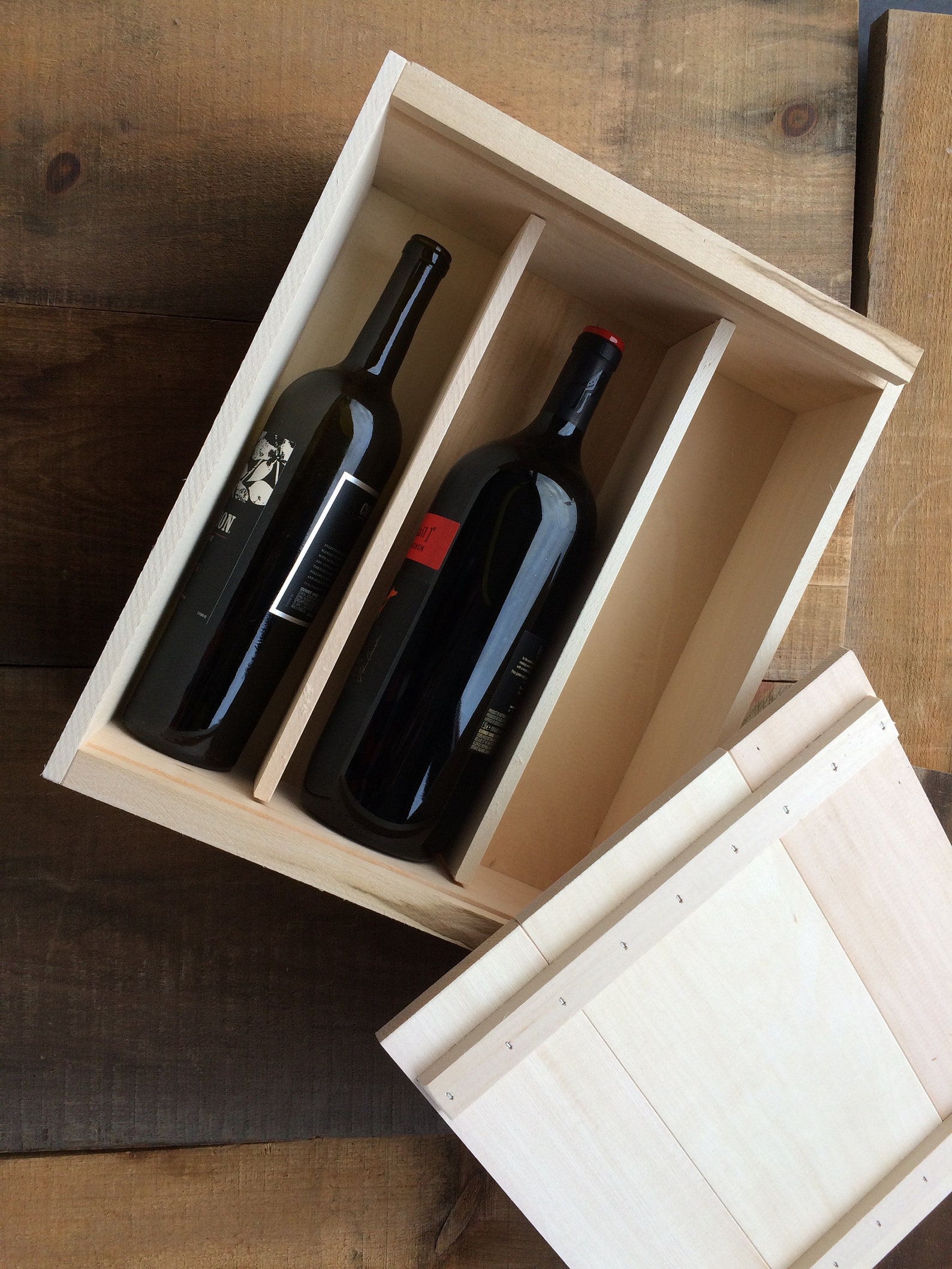 Champagne and Wine Box With Dividers for Glassware Openings - Etsy