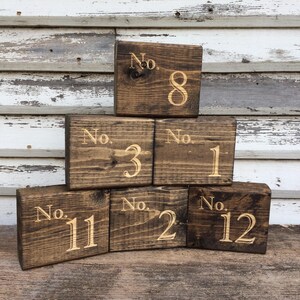 Reclaimed Wood Rustic Wedding Table Numbers - Etsy