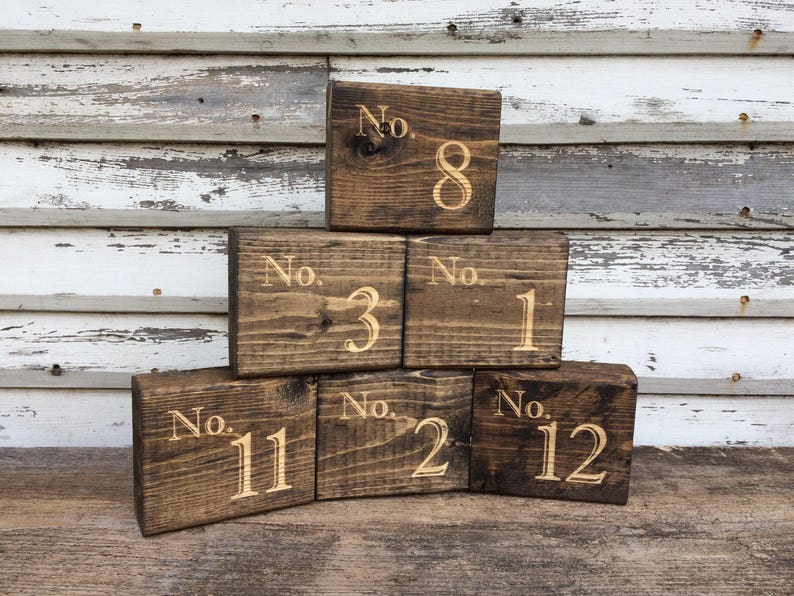 Reclaimed Wood Rustic Wedding Table Numbers - Etsy