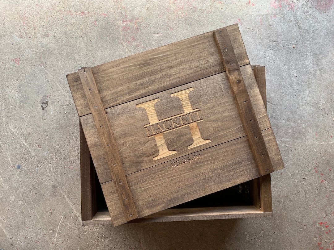 Personalized Magnum Wine or Champagne Box for 3 Bottles or Glasses - Etsy