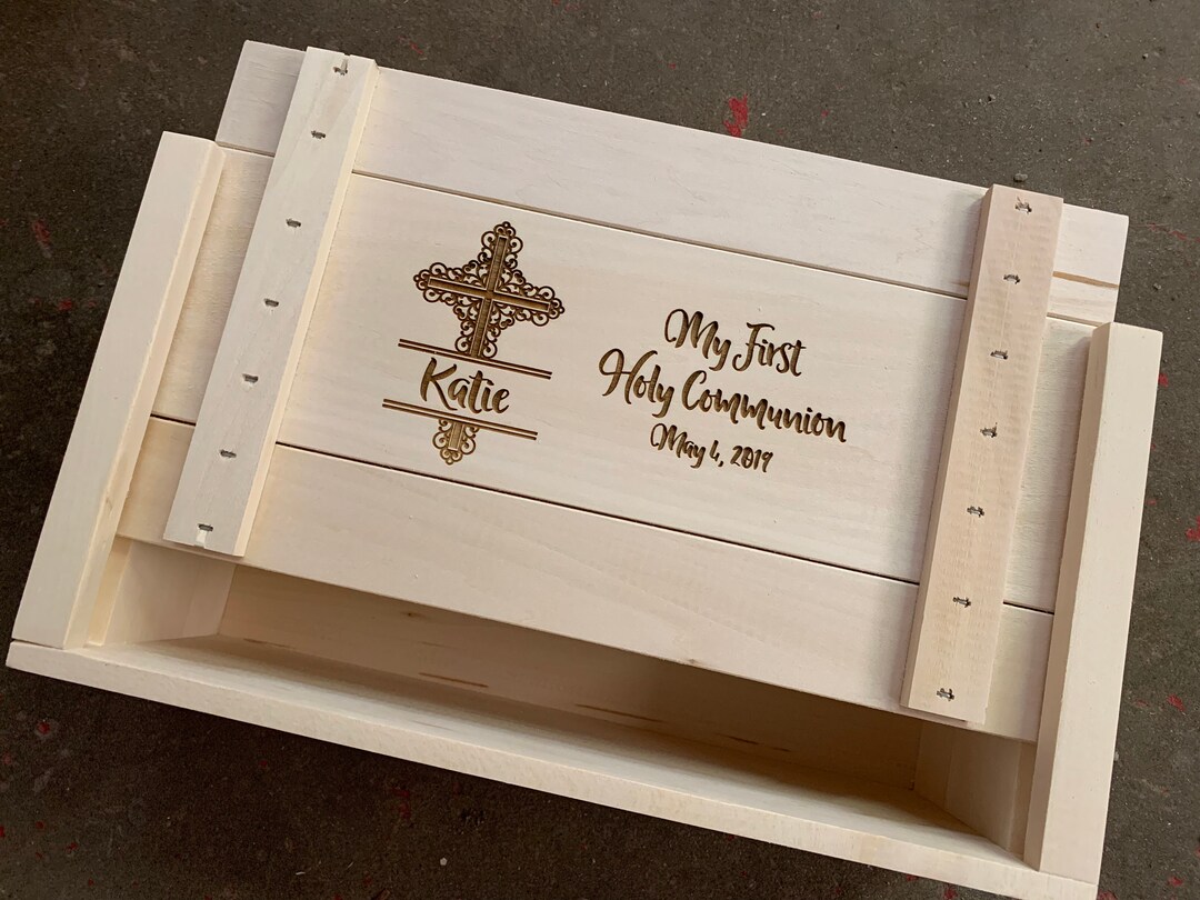 Personalized First Communion Memory Box: Engraved Keepsake Gift - Etsy