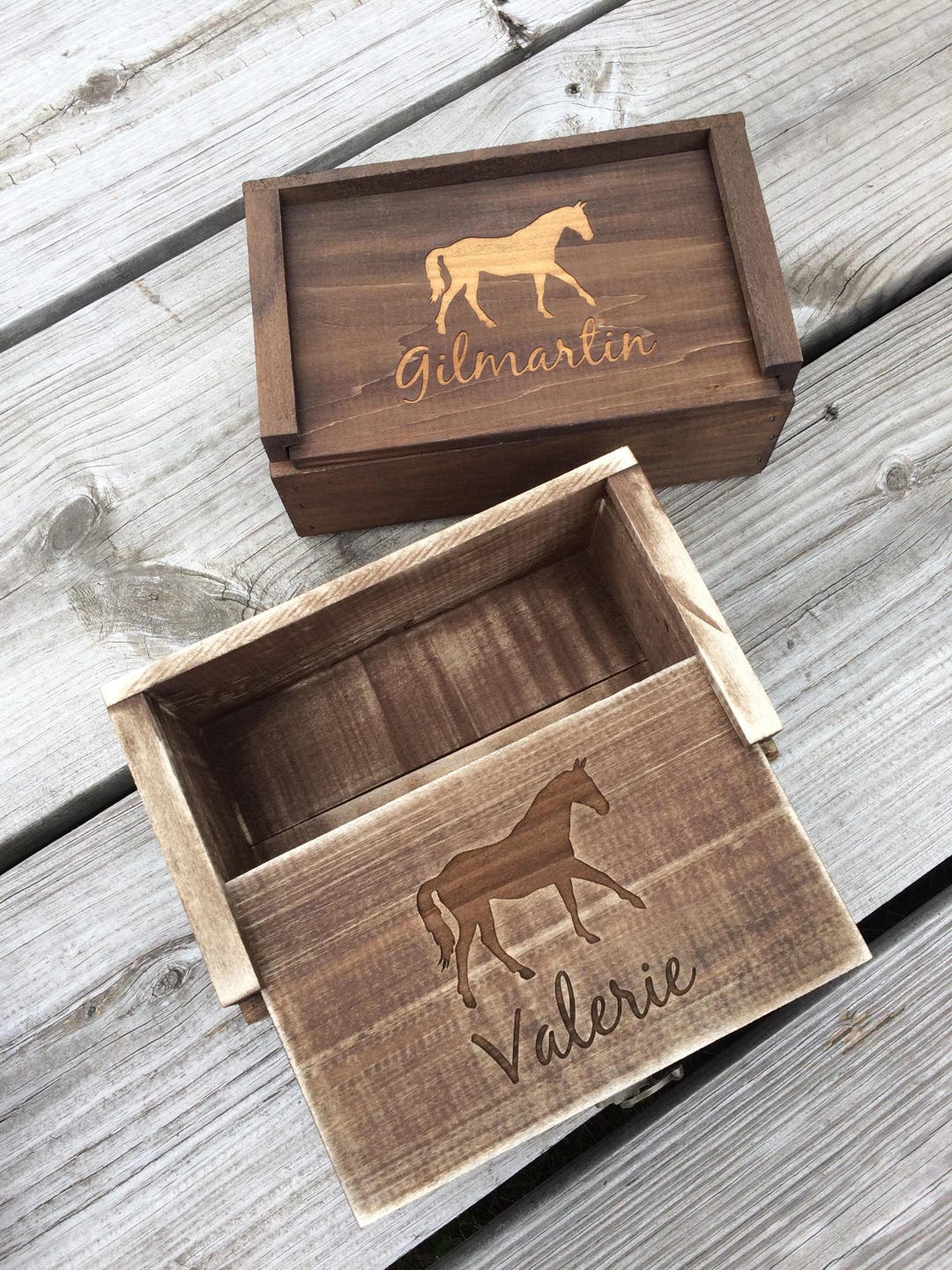 Kid's Equestrian Horse Wooden Storage Box, Awards Display, Girl's ...