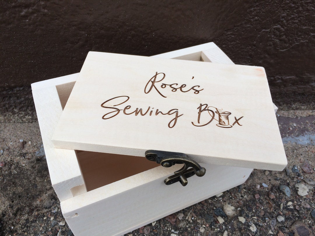 Personalized Sewing Box: Laser Etched Quilting Supplies Organizer - Etsy