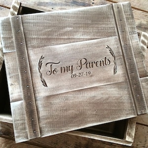 RUSH Monogram Whiskey and Wine Decanter Wooden Gift Box - Etsy