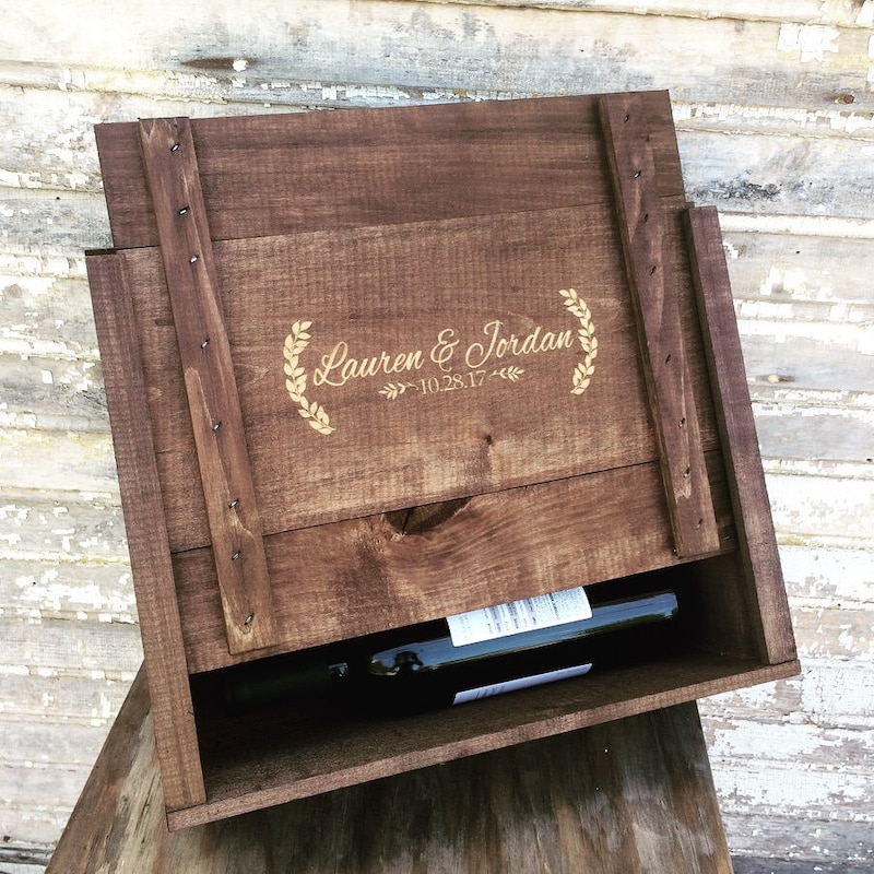 Wine Bottle Wooden Box 3 - Etsy