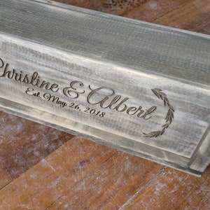 Personalized Wine Ceremony Time Capsule Rustic Wood Wine Box, Wedding ...