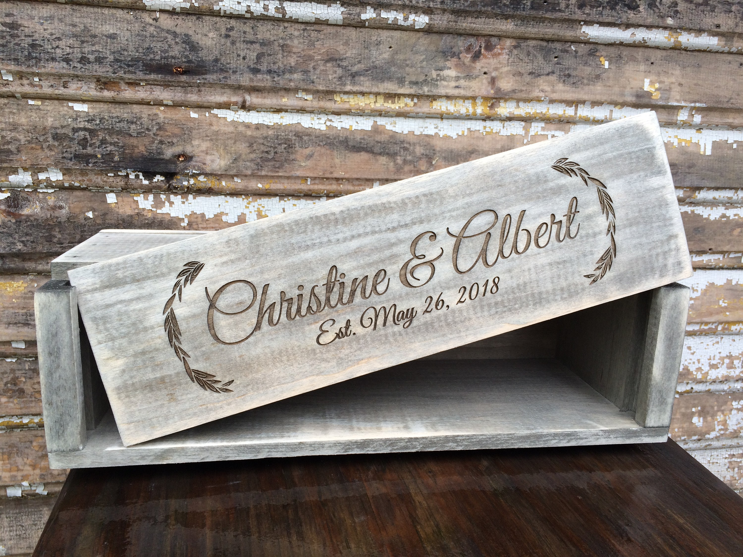 Personalized Wine Ceremony Time Capsule Rustic Wood Wine Box | Etsy