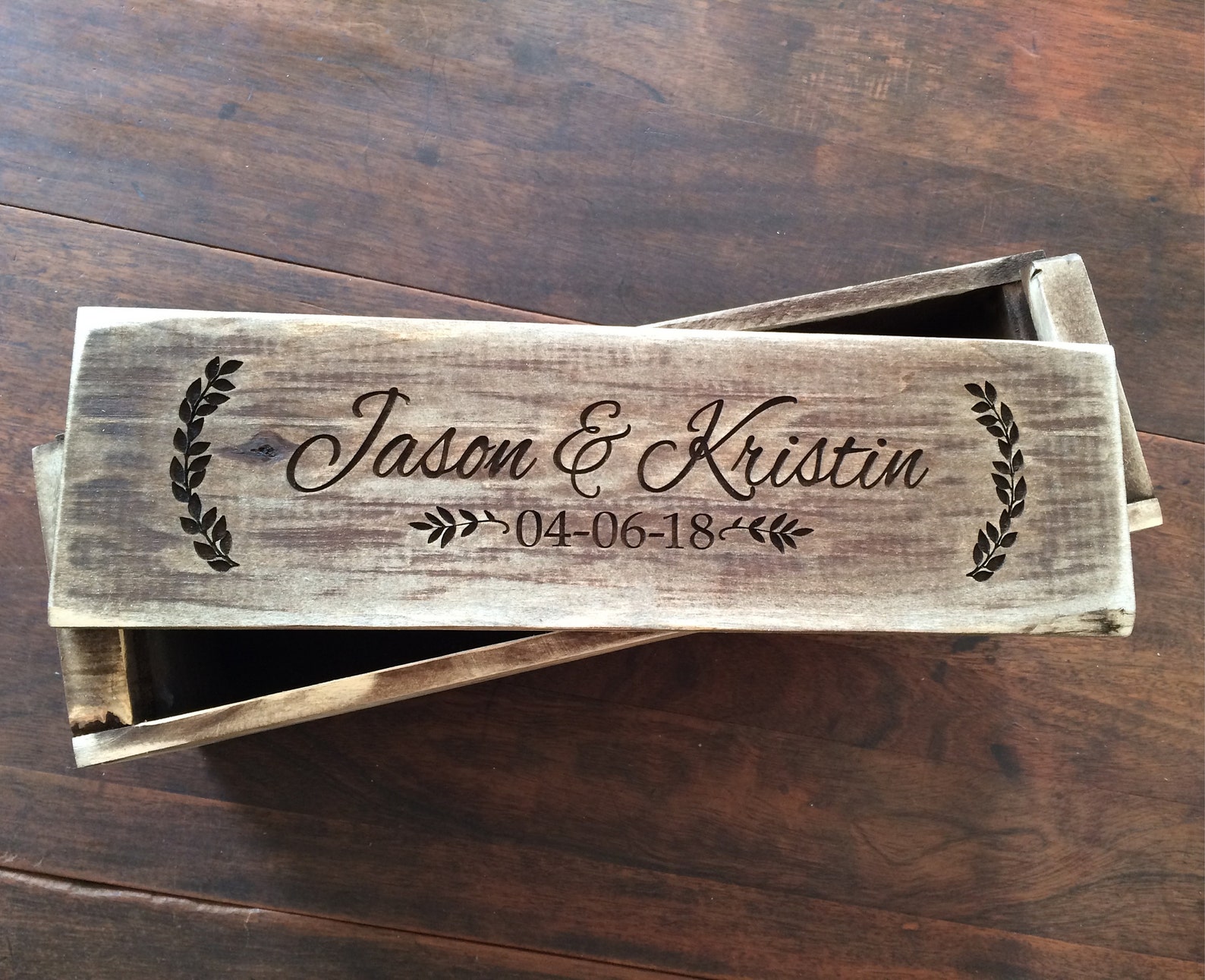Personalized Wine Ceremony Time Capsule Rustic Wood Wine Box - Etsy
