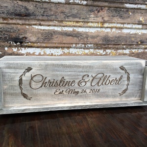 Personalized Wine Ceremony Time Capsule Rustic Wood Wine Box, Wedding ...