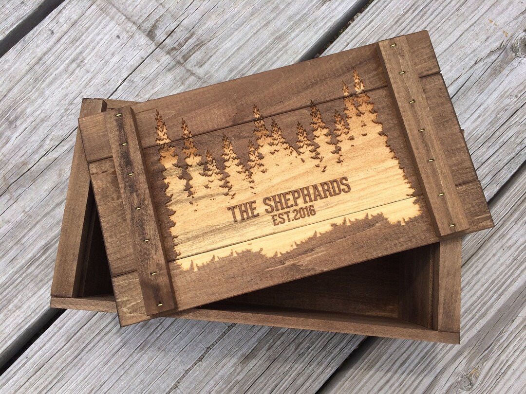 Outdoor Tree Rustic Wooden Storage Box - Etsy