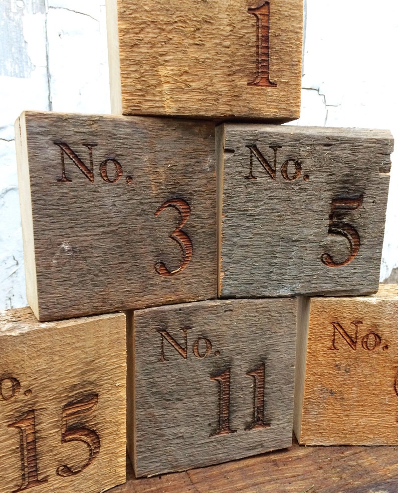 Reclaimed Wood Rustic Wedding Table Numbers - Etsy