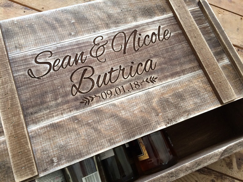Twelve Bottle Personalized Wooden Wine Gift Box - Etsy