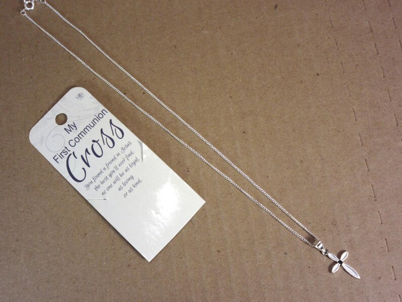 First Communion Cross Necklace - Etsy