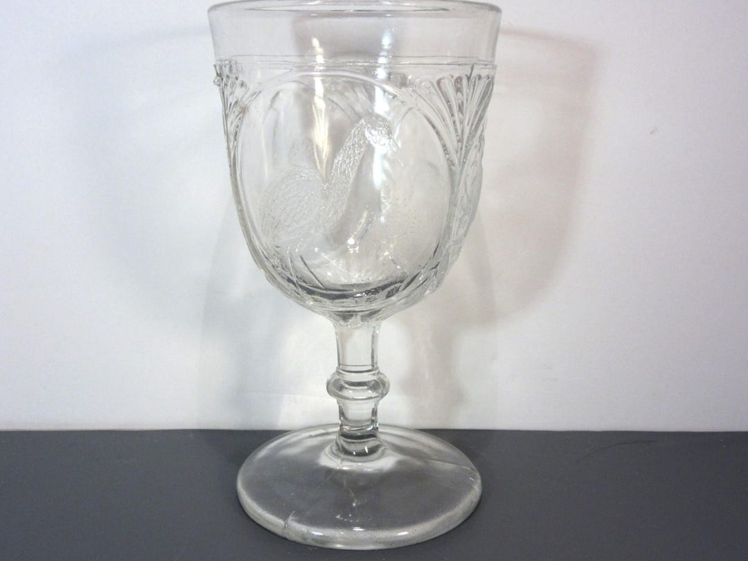 Antique 1890s EAPG Wine Stem or Water Goblet - Etsy