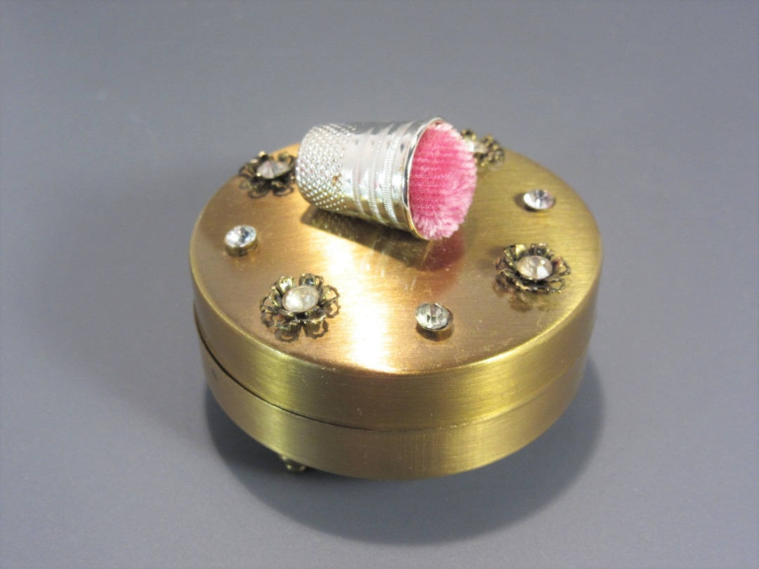 Vintage Sewing Needle Box by A Gold Tone Product NYC - Etsy